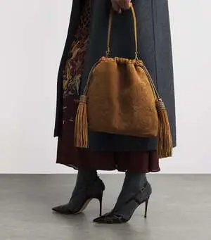Etro Suede Patch Kalispera Shoulder Bag