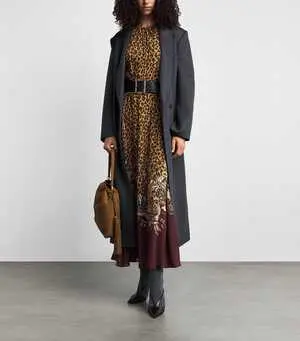Etro Long-sleeve Leopard Maxi Dress