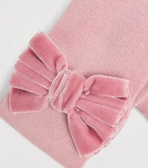 MEIA PATA Cotton Blend Bow Tights