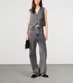 Maje Striped Rhinestone-embellished Waistcoat