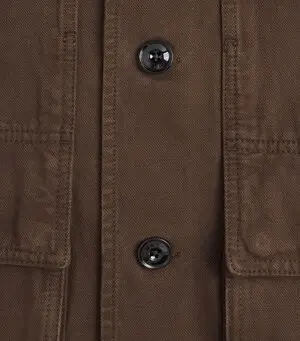 LEMAIRE Boxy Jacket In Broken Twill - Brown