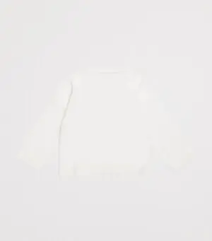 Bonpoint Cotton Cardigan With Embroidered Cherry Logo