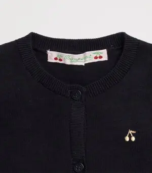 Bonpoint Cotton Cardigan With Cherry Logo