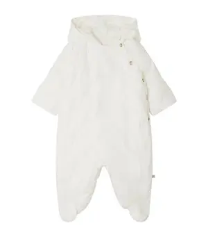Bonpoint Organic Cotton Carmelo Snowsuit - White