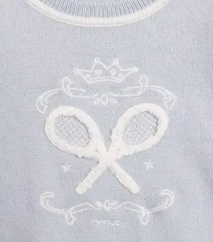 MARIE-CHANTAL Cotton-cashmere Tennis Motif Sweater