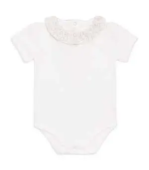 MARIE-CHANTAL Pima Cotton Bodysuit With Ruffled Collar
