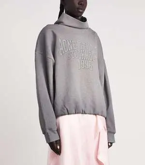 Acne Studios Cotton Logo Sweatshirt - Grey