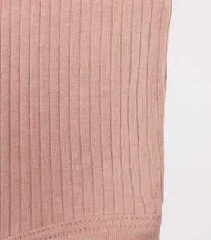 MORI Bamboo-blend Short-sleeve Bodysuit - Pink