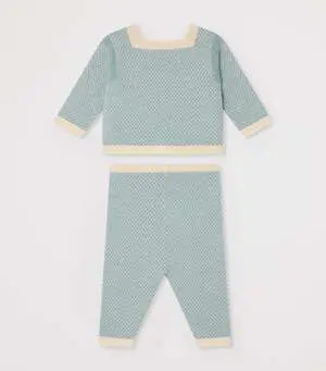Bonpoint Wool-cotton Sweater And Trousers Set