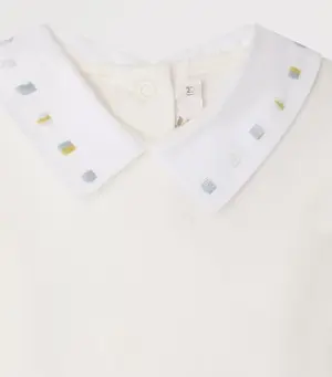 Bonpoint Cotton Embroidered Julliet Bodysuit