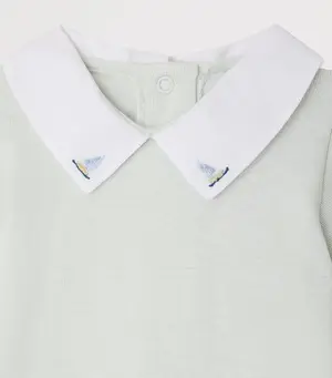 Bonpoint Cotton Embroidered Julliet Bodysuit