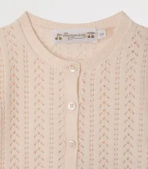 Bonpoint Cotton Pointelle Cardigan And Trouser Set