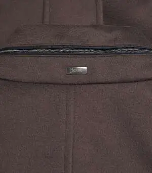 Herno Virgin Wool-cashmere Field Jacket With Stand Collar And Zip-up Hood