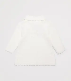 PAZ RODRIGUEZ Knitted Coat With Peter Pan Collar
