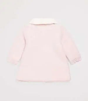 PAZ RODRIGUEZ Wool Knitted Coat With Faux Fur Trim