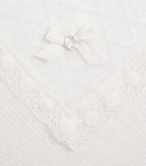 PAZ RODRIGUEZ Cotton Lace-trim Shawl
