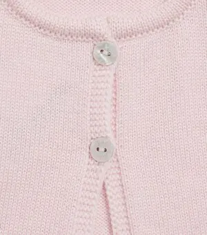 PAZ RODRIGUEZ Cotton Knit Cardigan With Pom-pom Trim