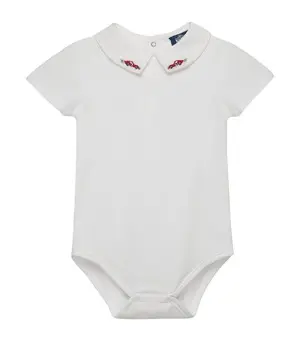Trotters Stretch-cotton Car Bodysuit