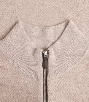 N.peal Cashmere Quarter-zip Sweater - Beige