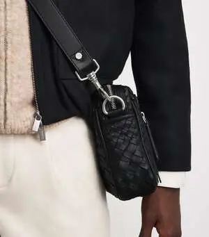 Officine Creative Leather Woven Armor Pouch