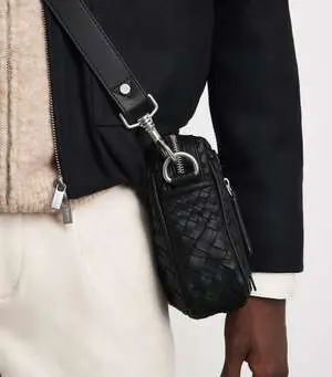 Officine Creative Woven Leather Pouch