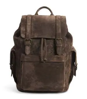 Officine Creative Suede Bostonian Backpack - Grey