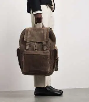 Officine Creative Suede Bostonian Backpack