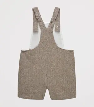 Trotters Alfie Embroidered Dungarees