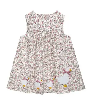 Trotters Cotton Floral Duck Pinafore Dress