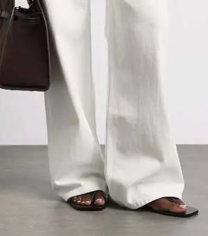 Still Here Drawstring Sport Wide-leg Jeans - Ivory