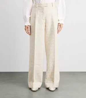 La DoubleJ Jacquard Wide-leg Trousers