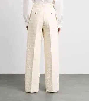 La DoubleJ Jacquard Wide-leg Trousers