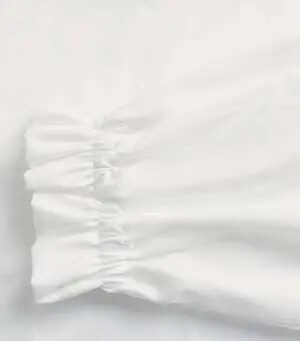 La DoubleJ Cotton High Neck Blouse With Detachable Neck Tie