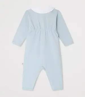 Bonpoint Cotton Embroidered Collar Playsuit