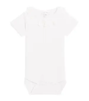 TARTINE ET CHOCOLAT Cotton Bodysuit With Lace Collar