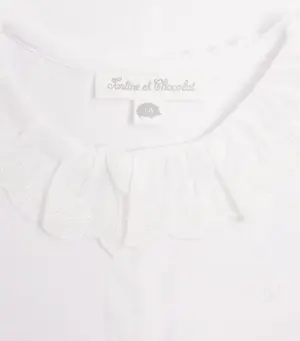 TARTINE ET CHOCOLAT Cotton Bodysuit With Lace Collar