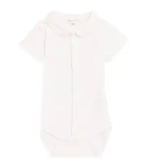 TARTINE ET CHOCOLAT Cotton Peter Pan Collar Bodysuit - Ivory