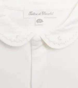 TARTINE ET CHOCOLAT Cotton Peter Pan Collar Bodysuit