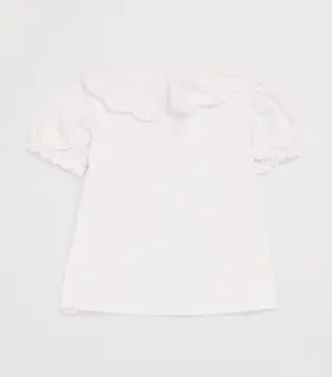 TARTINE ET CHOCOLAT Jersey Floral Embroidered Blouse