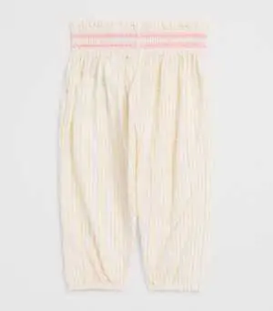 TARTINE ET CHOCOLAT Cotton Stripe Fil Coupé Trousers