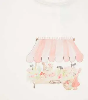 TARTINE ET CHOCOLAT Cotton Flower Stall Print T-shirt