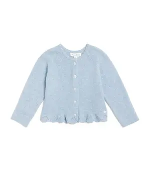 TARTINE ET CHOCOLAT Cotton Frill-detail Cardigan - Blue