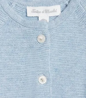 TARTINE ET CHOCOLAT Cotton Frill Detail Cardigan