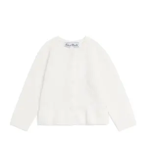TARTINE ET CHOCOLAT Cotton Embroidered Cardigan - Ivory