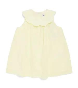 TARTINE ET CHOCOLAT Stretch-cotton Frill Dress - Yellow