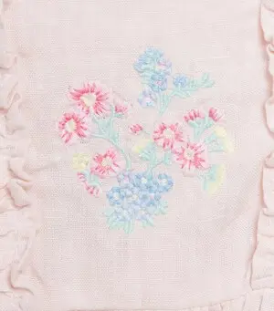 TARTINE ET CHOCOLAT Linen Embroidered Dress