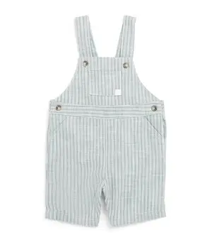 TARTINE ET CHOCOLAT Cotton Stripe Dungarees - Green