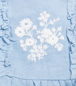 TARTINE ET CHOCOLAT Linen Embroidered Dress
