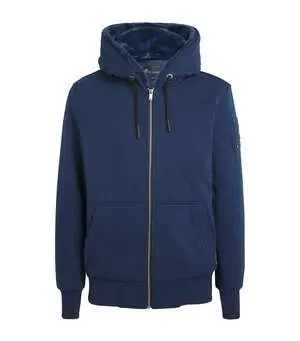 Moose Knuckles Padded Bunny Zip-up Hoodie - Navy