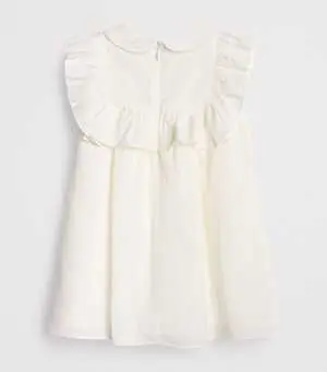 TARTINE ET CHOCOLAT Cotton-blend Ruffle-collar Dress